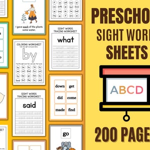 199 Sight Words Worksheets, Sight Words Printable, Sight Words Flash ...