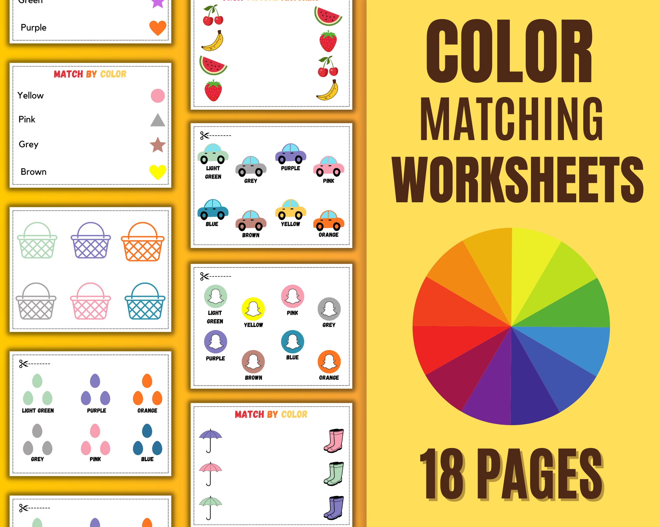 Color Matching Color Activity Learning Colors Toddler - Etsy