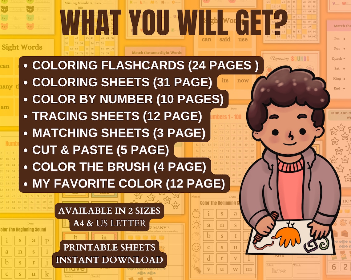 99 Printable Colouring Pages for Kids, Printable Colouring Sheets, Kids ...