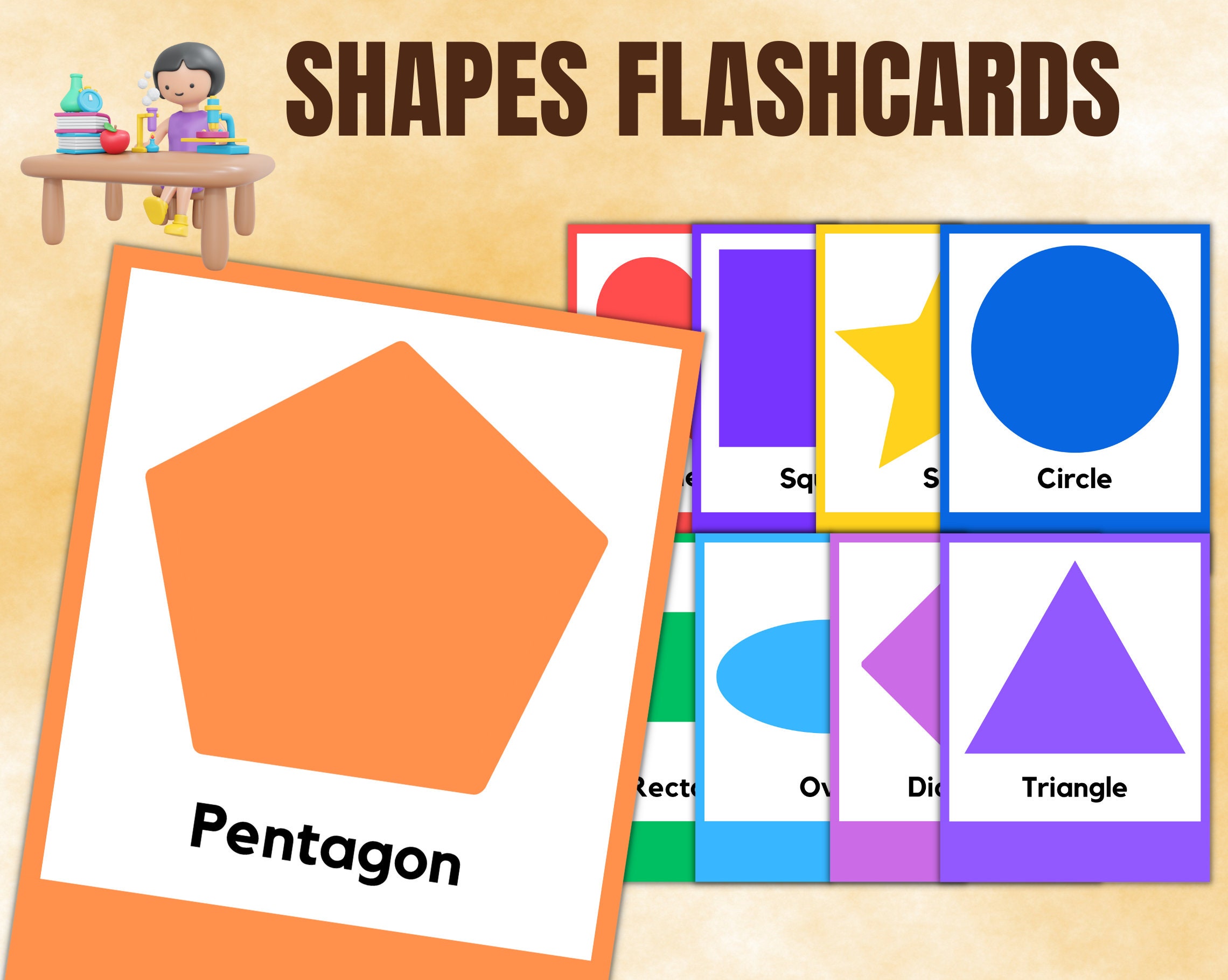Preschool Shapes Trace the Shapes Pre-k Curriculum Worksheets Printable ...