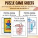 70 Puzzle Game Activity Sheets, Preschool Worksheets, Preschool ...