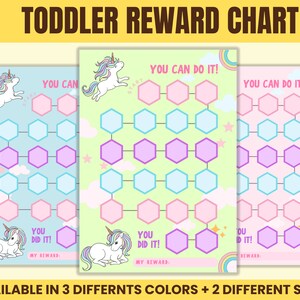Unicorn Reward Chart, Printable Behavior Chart, Daily Chore Chart, Kids ...