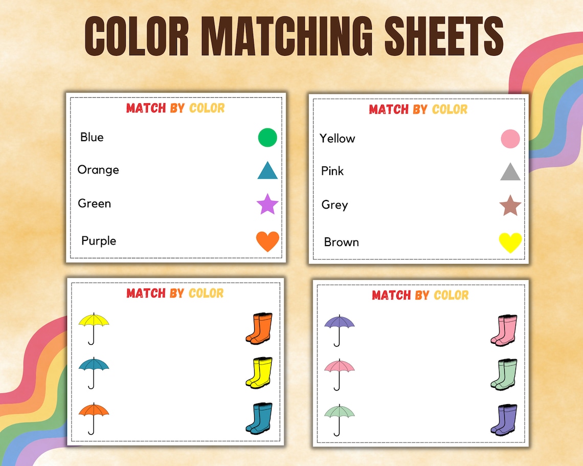 Color Matching Color Activity Learning Colors Toddler - Etsy