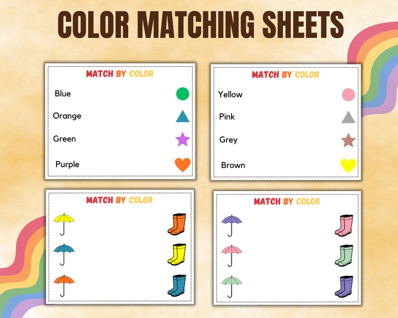 Color Matching Color Activity Learning Colors Toddler - Etsy