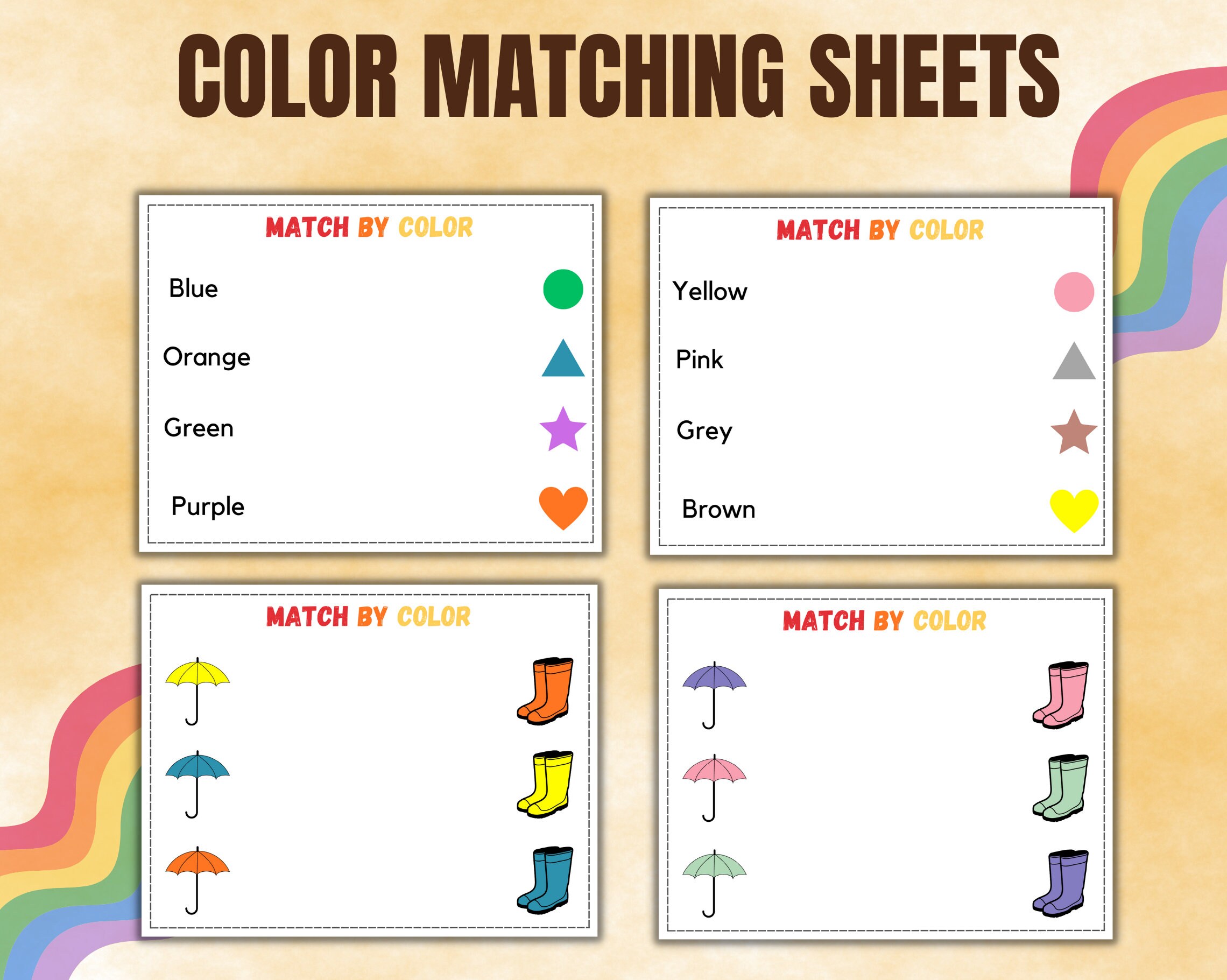 Color Matching Color Activity Learning Colors Toddler - Etsy