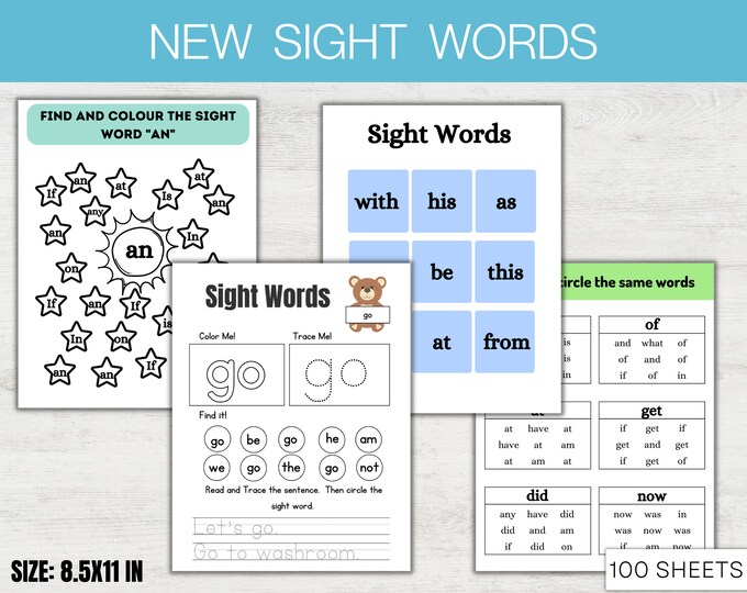 100 Printable Sight Word Practice Worksheets Prek - 1st Grade ...
