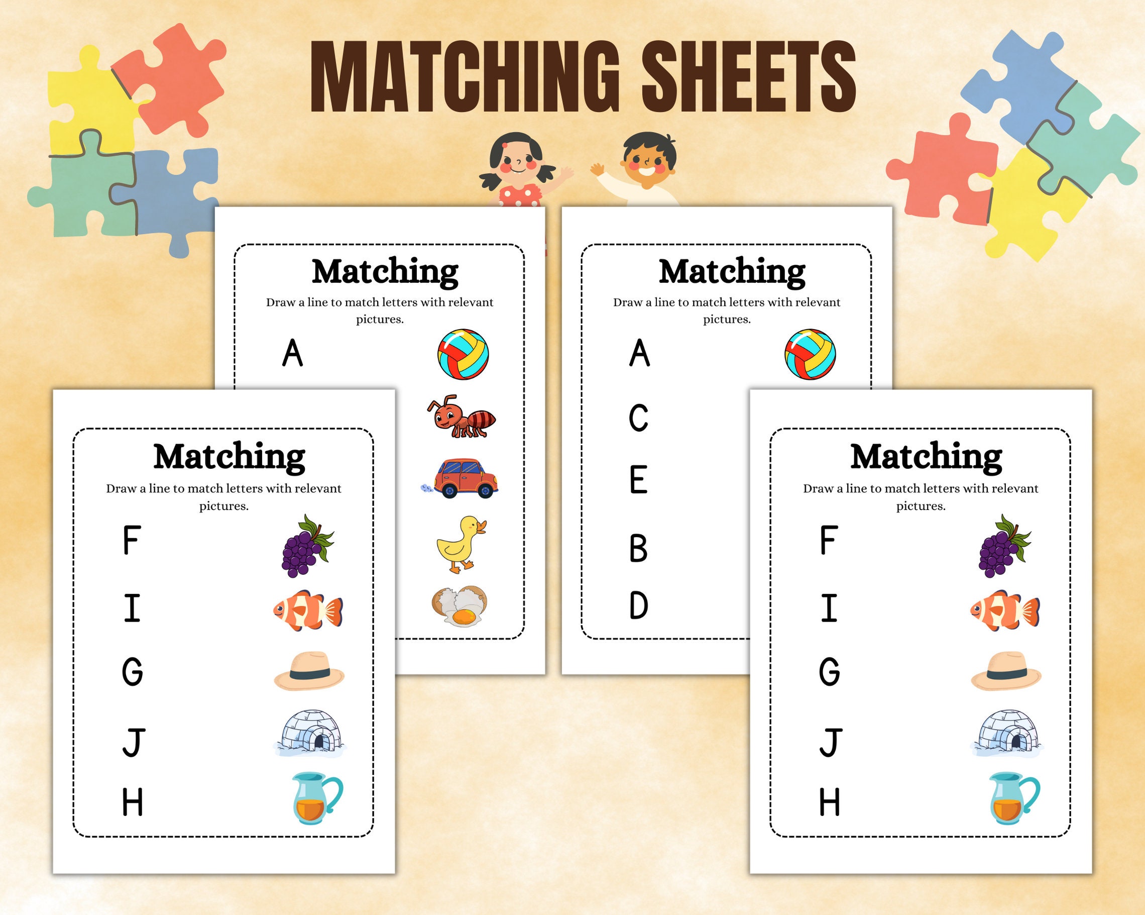 Preschool Alphabet Worksheet Bundle, Letter Tracing Worksheets ...