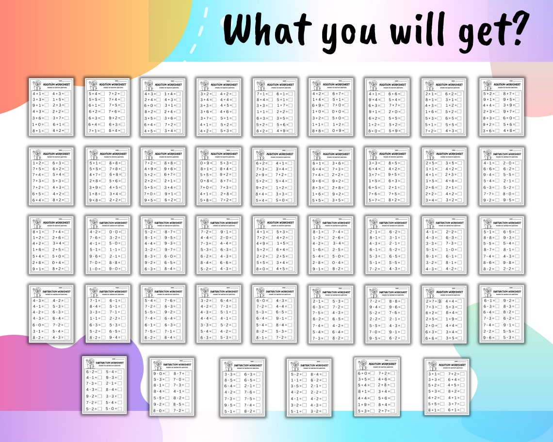 42 Math Worksheets Sheets, Addition Worksheets, Preschool, Kindergarten ...