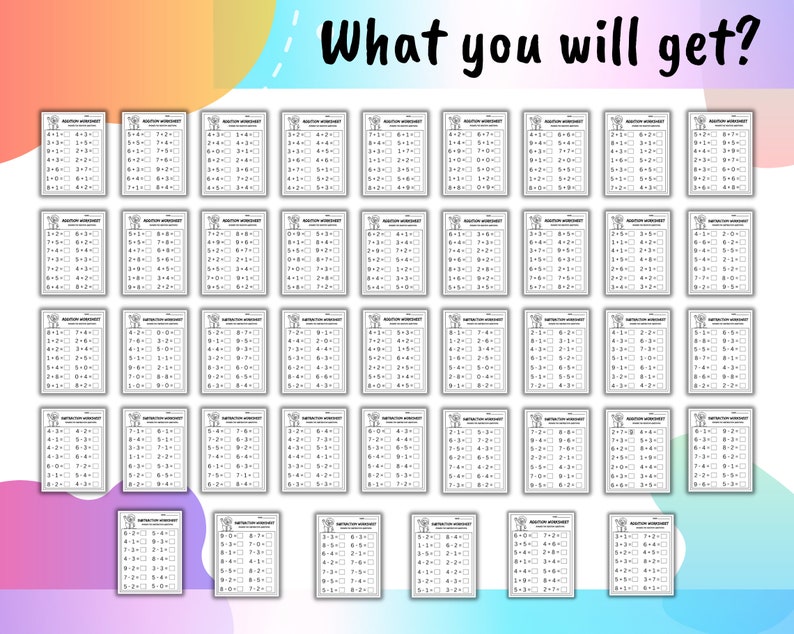 42 Math Worksheets Sheets, Addition Worksheets, Preschool, Kindergarten ...