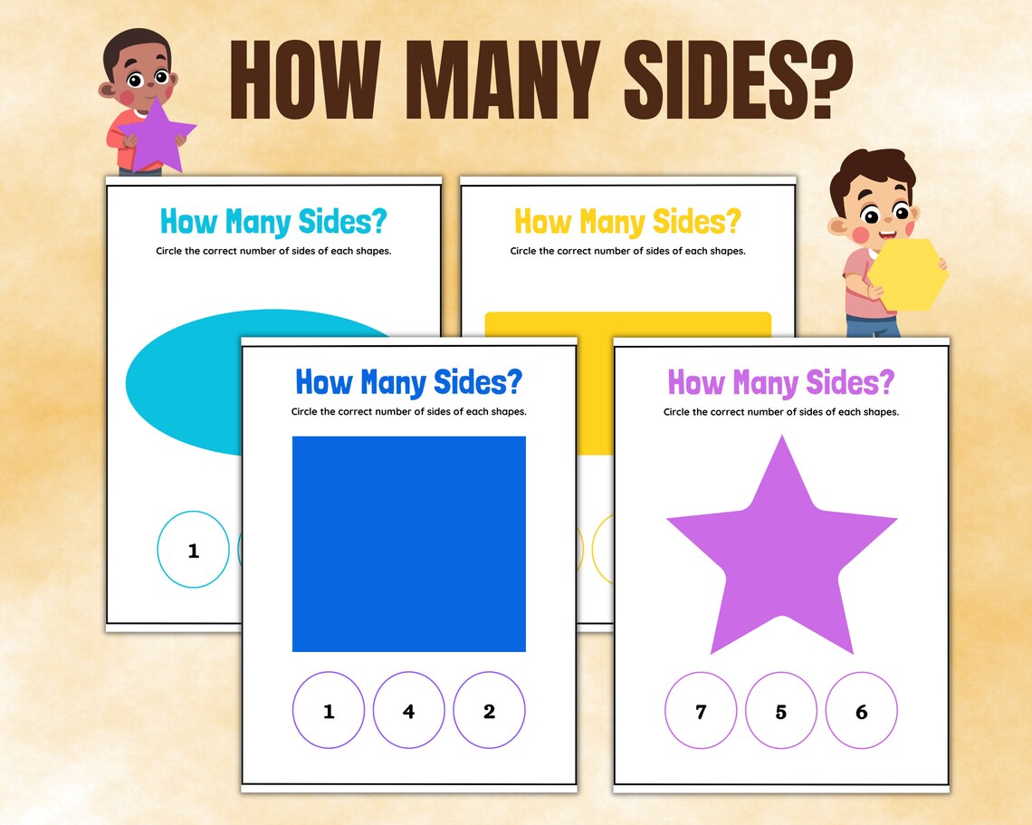 Preschool Shapes Trace the Shapes Pre-k Curriculum Worksheets Printable ...