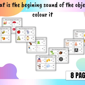 40 Alphabet Letter Sounds Worksheets, Preschool-kdg Phonics, Beginning ...