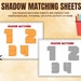 50 Shadow Matching Sheets, Preschool Worksheets, Preschool Printable ...
