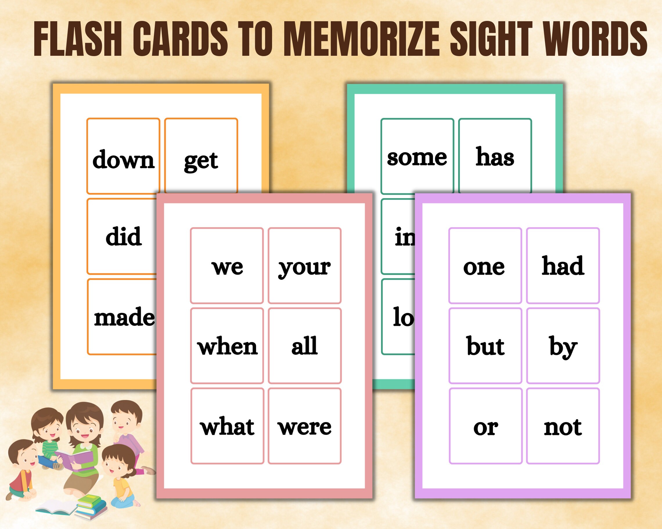 199 Sight Words Worksheets, Sight Words Printable, Sight Words Flash ...