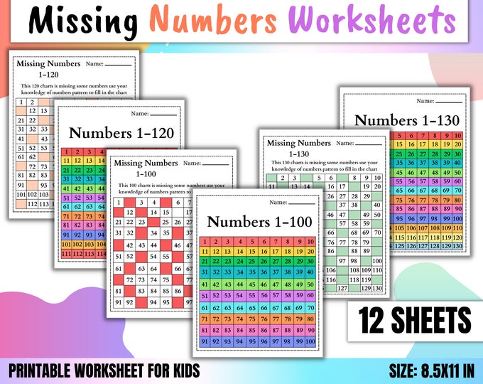 Buy Write the Missing Numbers 1 to 100 / Preschool / Kindergarten ...