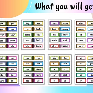 Sight Words Flashcards Printable, Kindergarten to 3rd Grade Sight Words ...