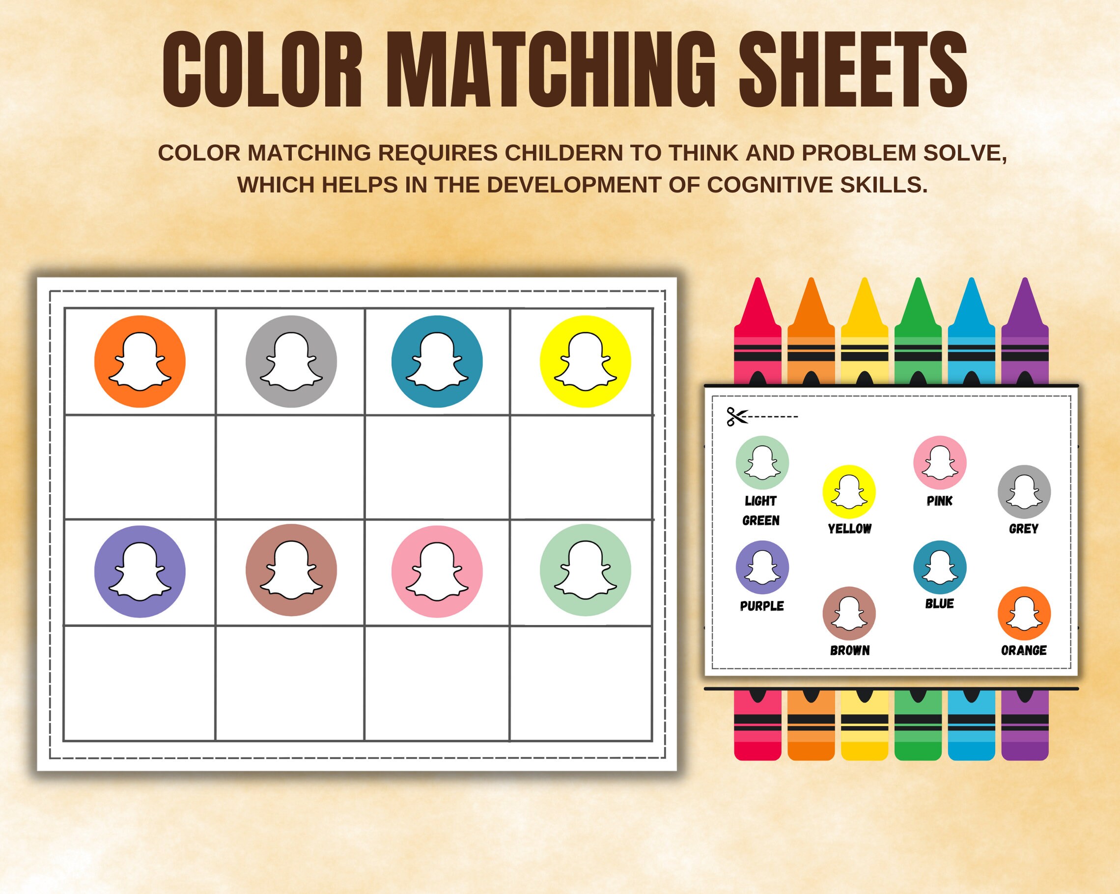 Color Matching Color Activity Learning Colors Toddler - Etsy
