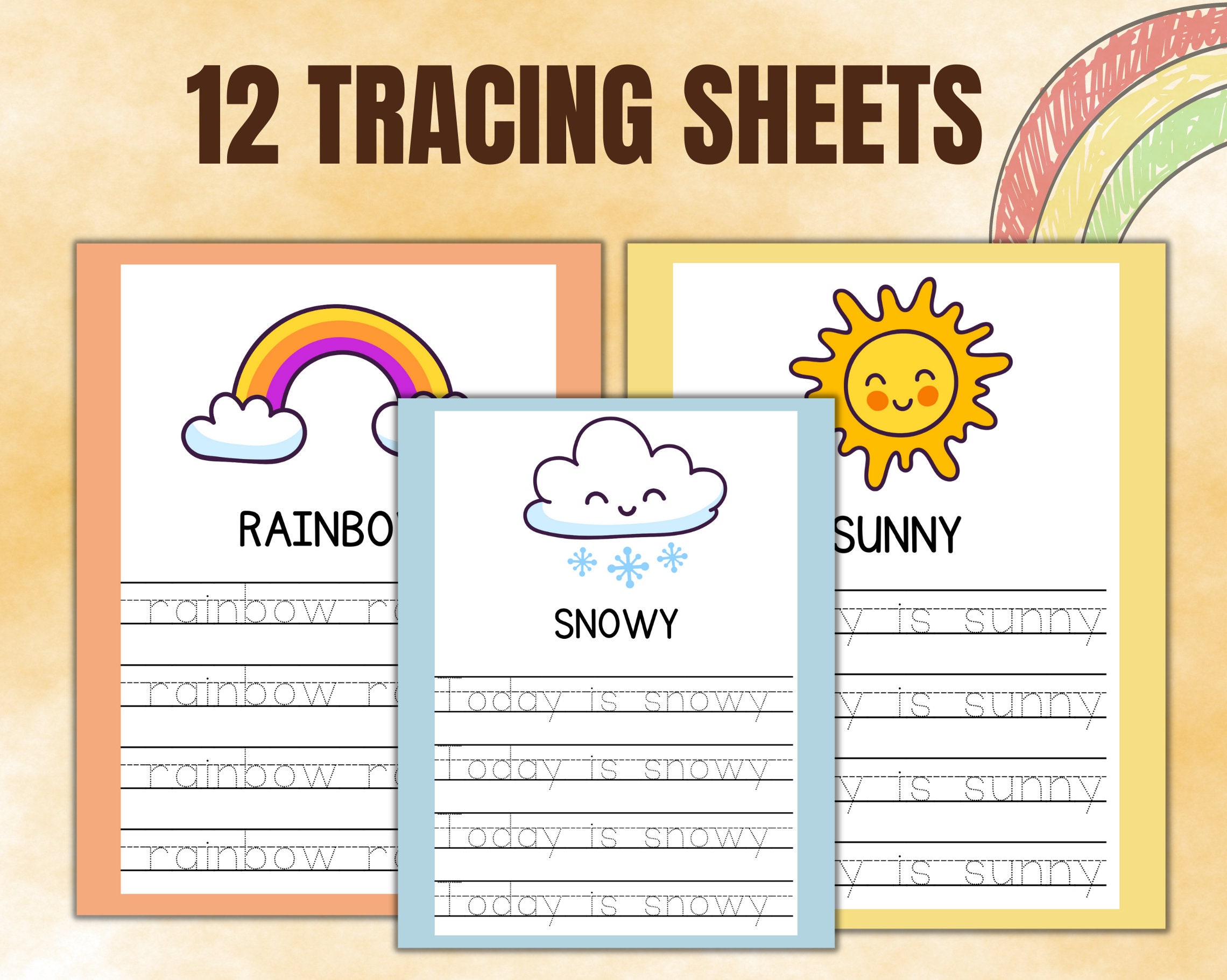 50 Weather Matching Activity Sheets, Preschool Worksheets, Preschool ...