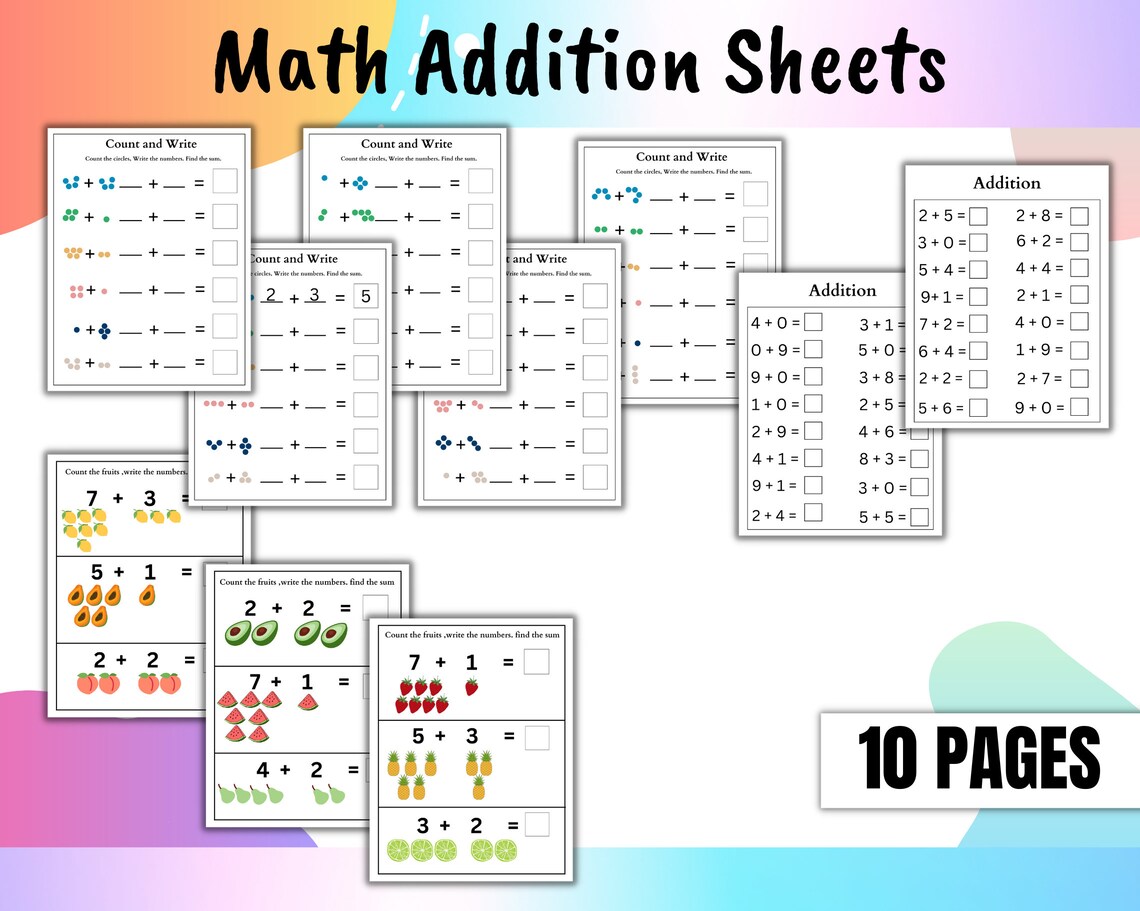 40 Preschool Math Worksheets, Beginning Math, Preschool Math, Preschool ...