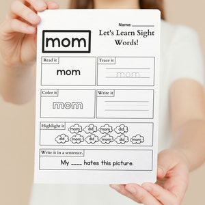 20 Sight Words Worksheets, Sight Words Printable, Sight Words Flash ...
