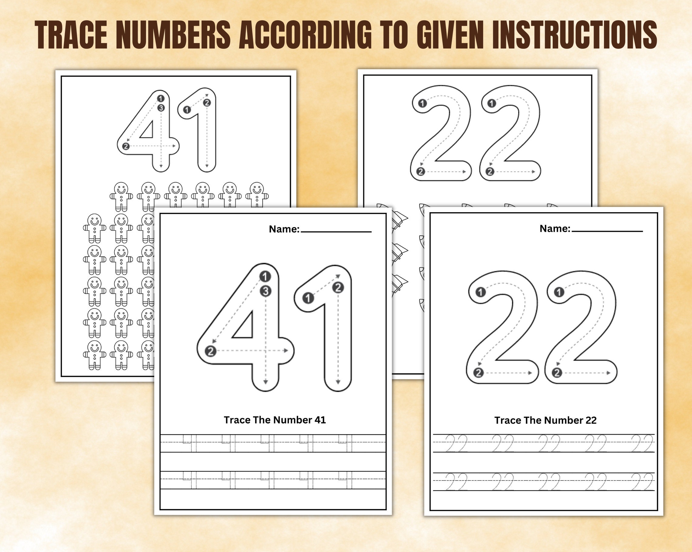 200 Number Tracing Worksheets, Traceable Numbers, Preschool Worksheets ...