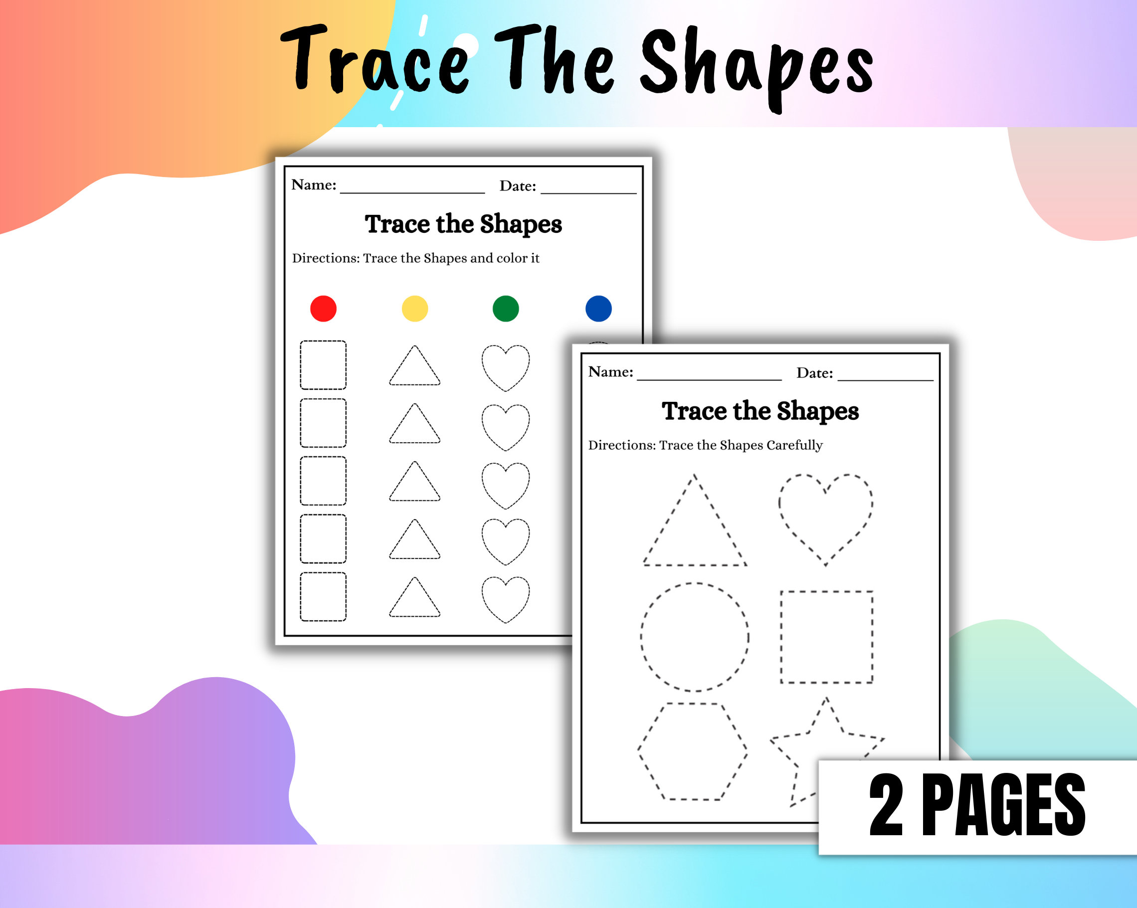 Printable Tracing Worksheet Bundle Alphabet Number Letter - Etsy