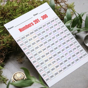 10 Printable Number Charts, Wall Charts, Hundreds Chart, Numbers 1-1000 ...