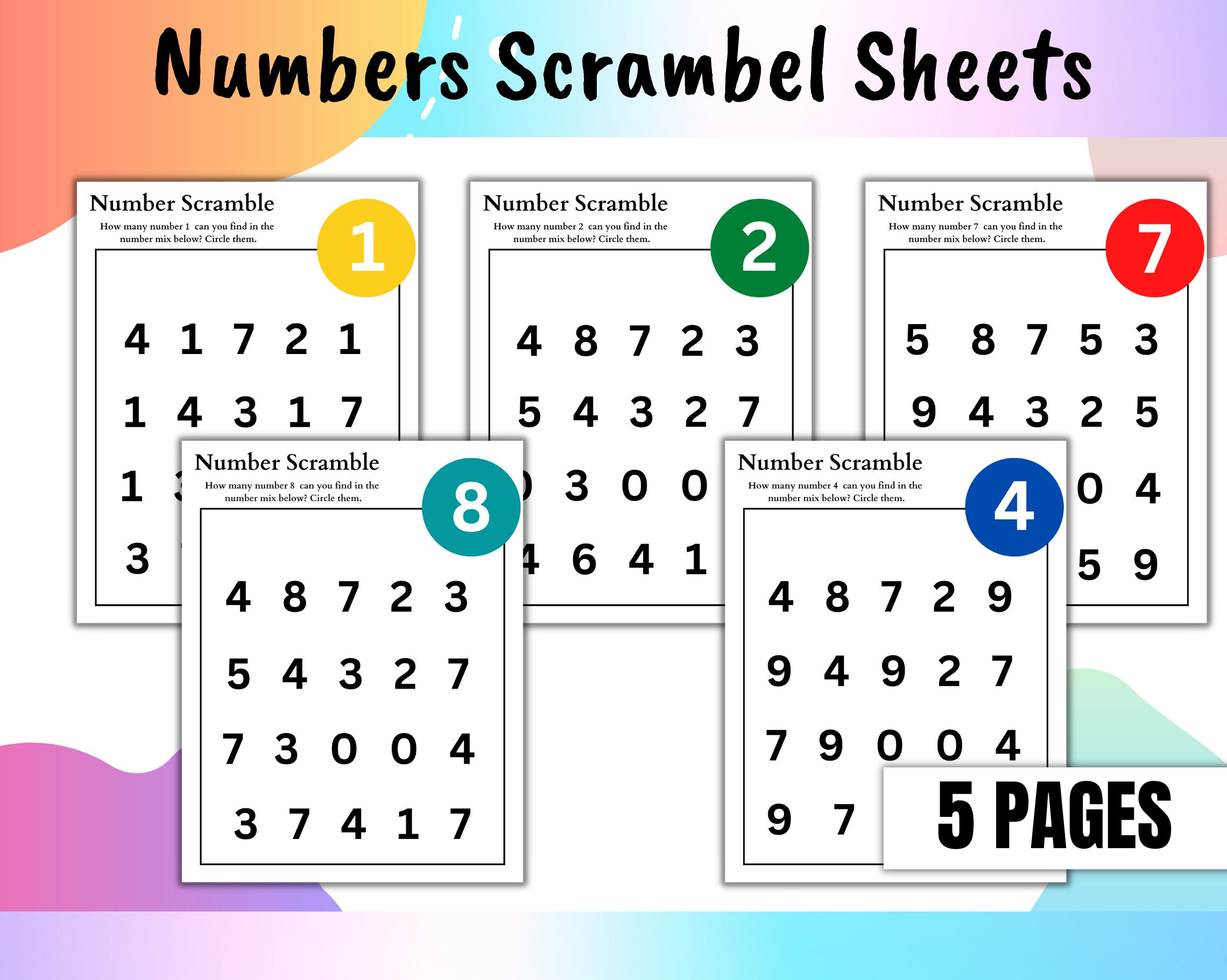 40 Preschool Math Worksheets, Beginning Math, Preschool Math, Preschool ...