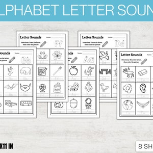 8 Alphabet Letter Sounds Worksheets Printable, Preschool Worksheets ...