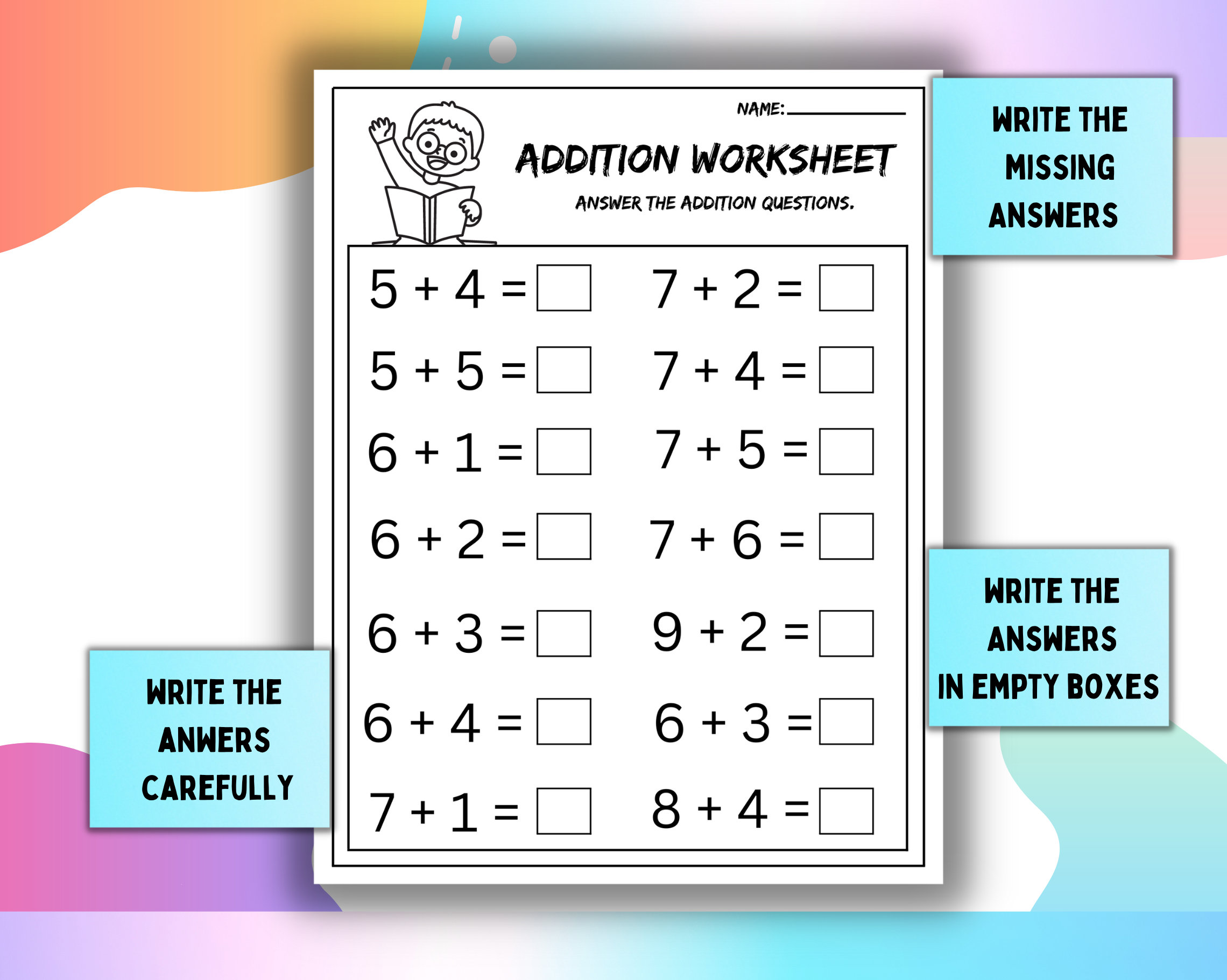 42 Math Worksheets Sheets, Addition Worksheets, Preschool, Kindergarten ...