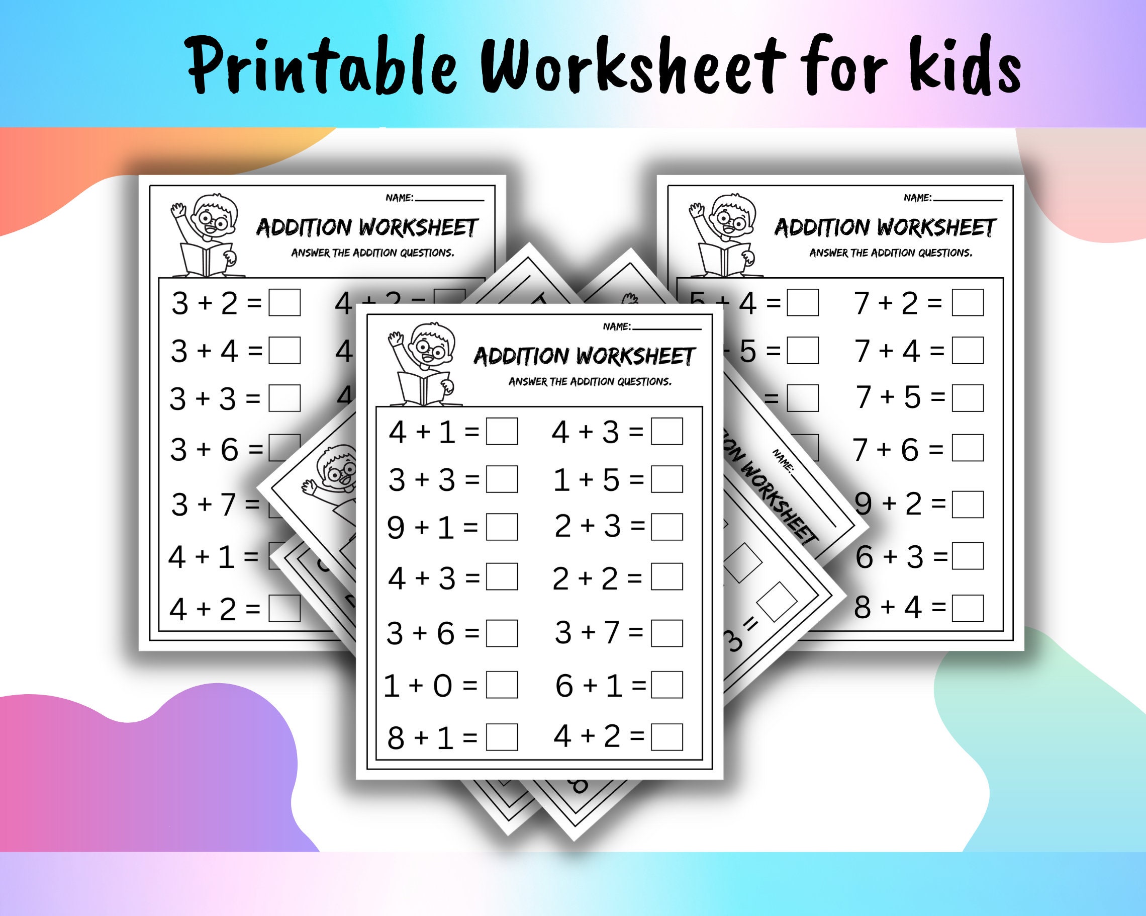 42 Math Worksheets Sheets, Addition Worksheets, Preschool, Kindergarten ...