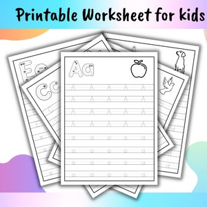 Alphabet Tracing Worksheets, 26 Printable Uppercase Lowercase Alphabet ...
