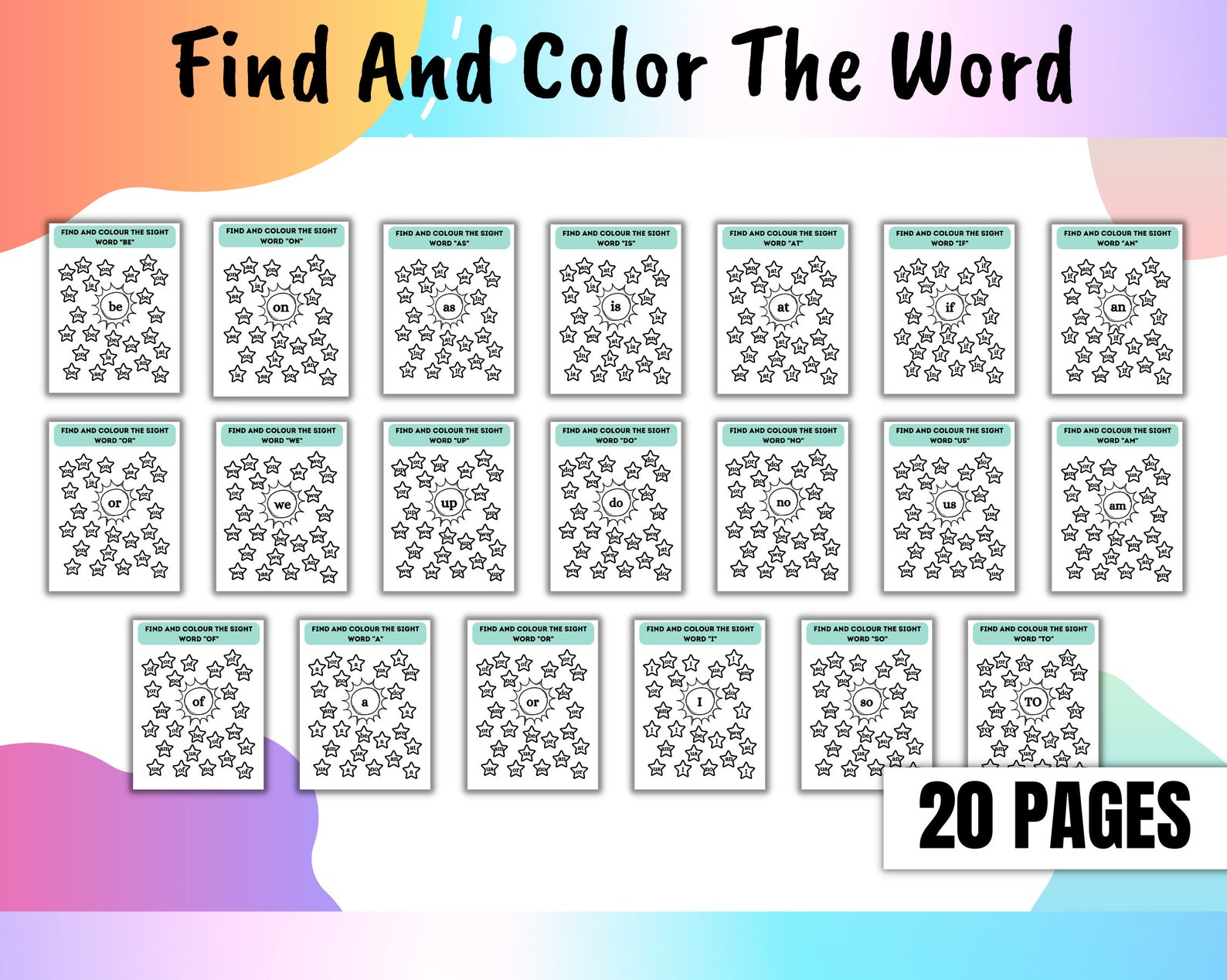 100 Sight Words Worksheet, 1st Grade Worksheet, 1st Grade Worksheet ...