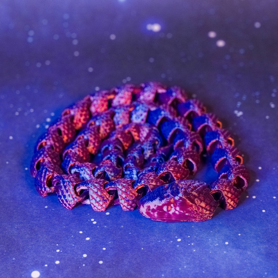 Long Flexi Snake Fidget Toy, 3D Printed With PLA Filament. - Etsy