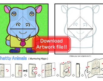 Chatty Animals bear : Downloadable Paper-craft Sheet - Etsy