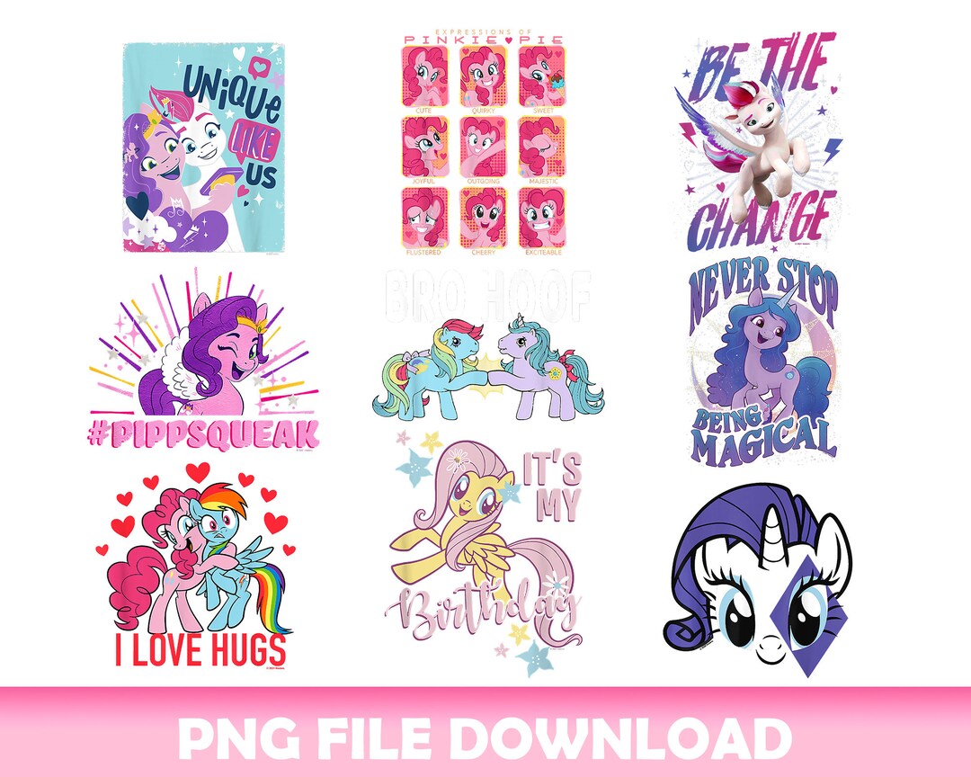 My Little Pink Pony PNG Bundles Images Little Pony Rainbow - Etsy