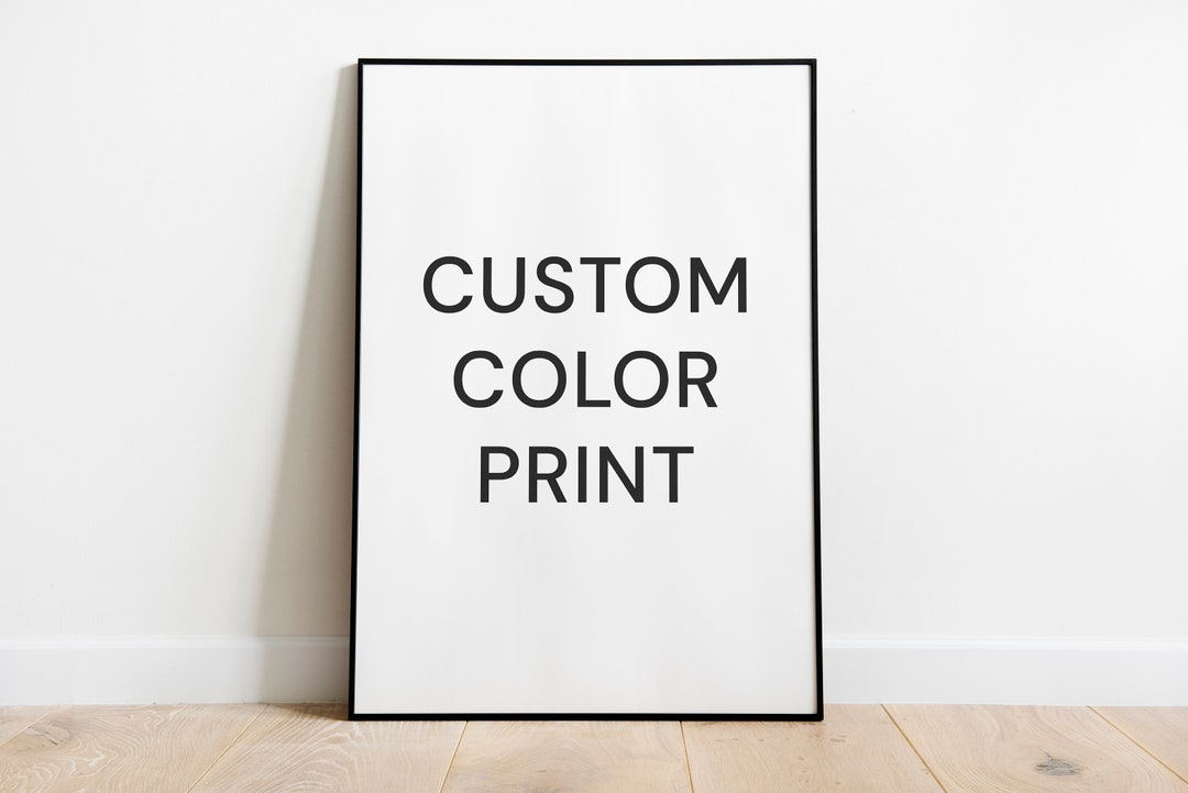 Custom Color Print - Etsy