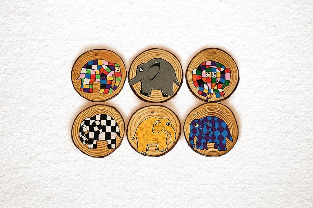 Elmer the Patchwork Elephant and Friends Story Tiles - Etsy