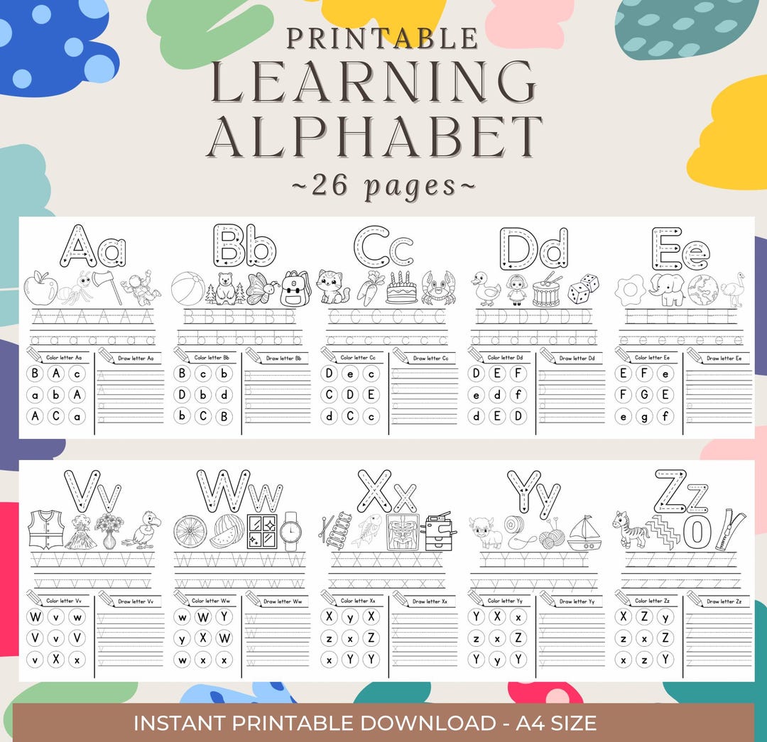 Learning Alphabet (activity Worksheet) - for Littler Learners ...