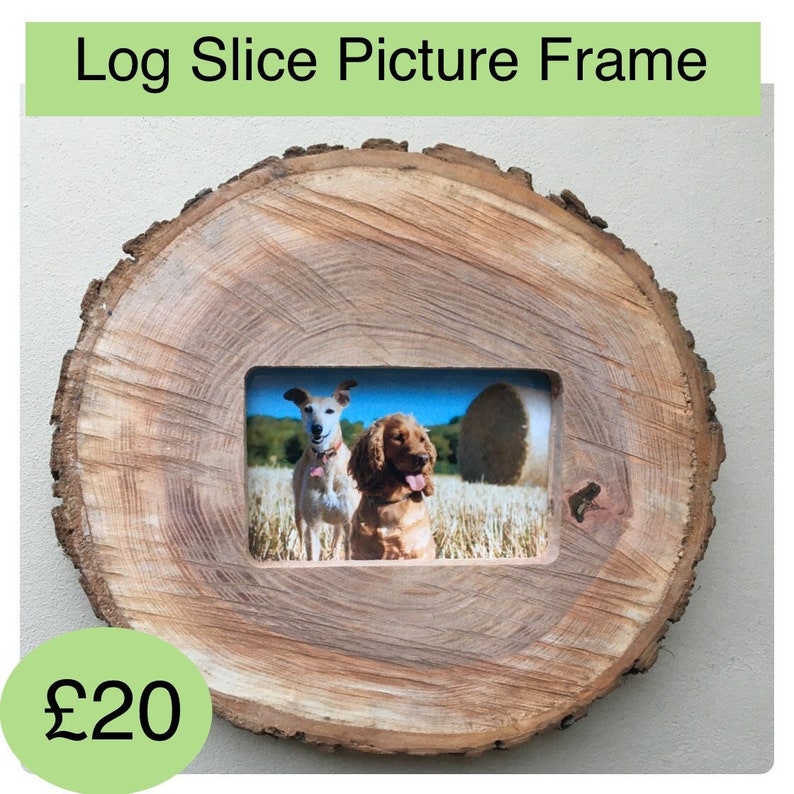 Picture Frame Log Slice - Etsy
