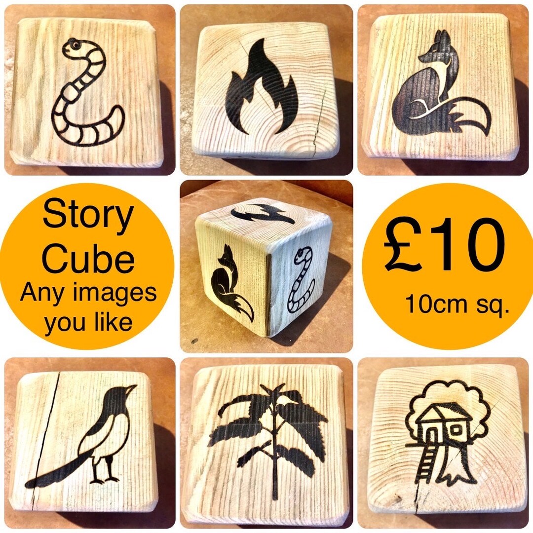 Wooden Cube for story Telling 10cm Sq. - Etsy