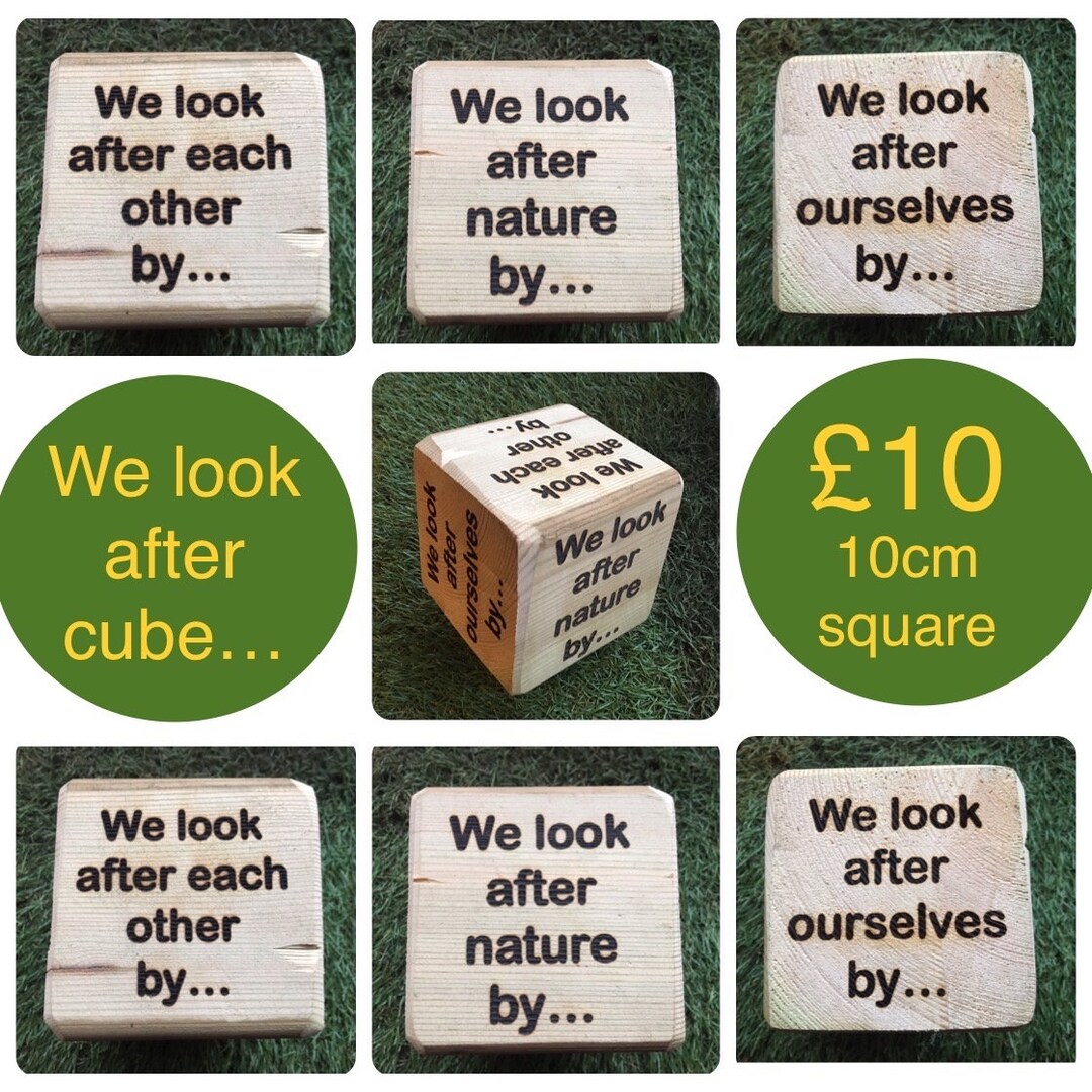 Wooden Cube for we Look After 10cm Sq. - Etsy