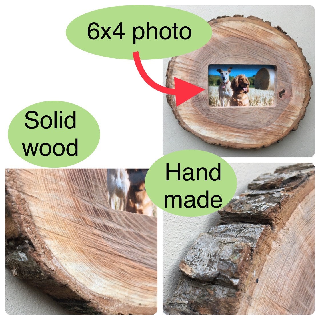 Picture Frame Log Slice - Etsy