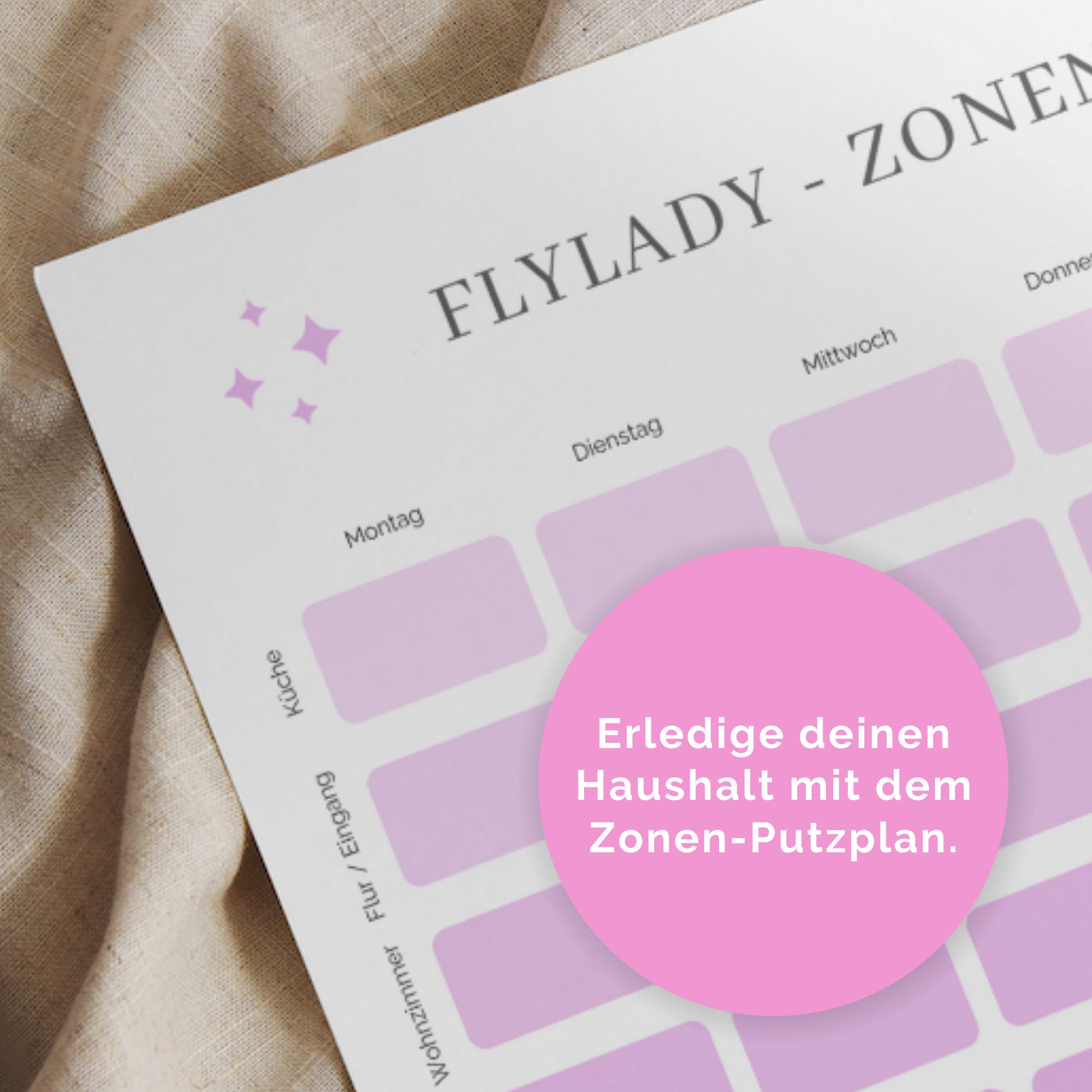 Flylady Zone Planner in Pink Instructions & Templates for Effective ...
