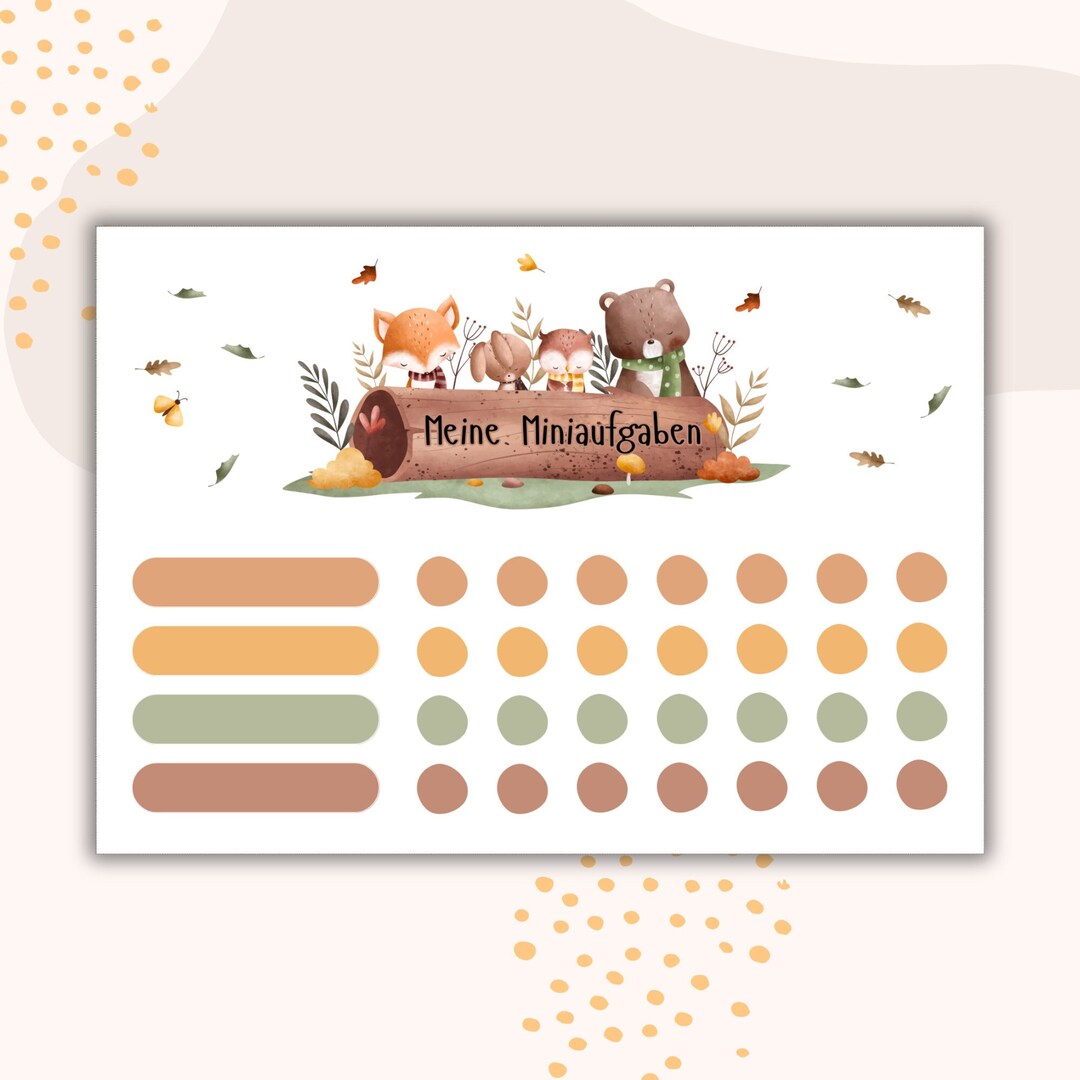 Weekly Plan Task Plan for Children in A5 Task List as PDF Learning Aid ...