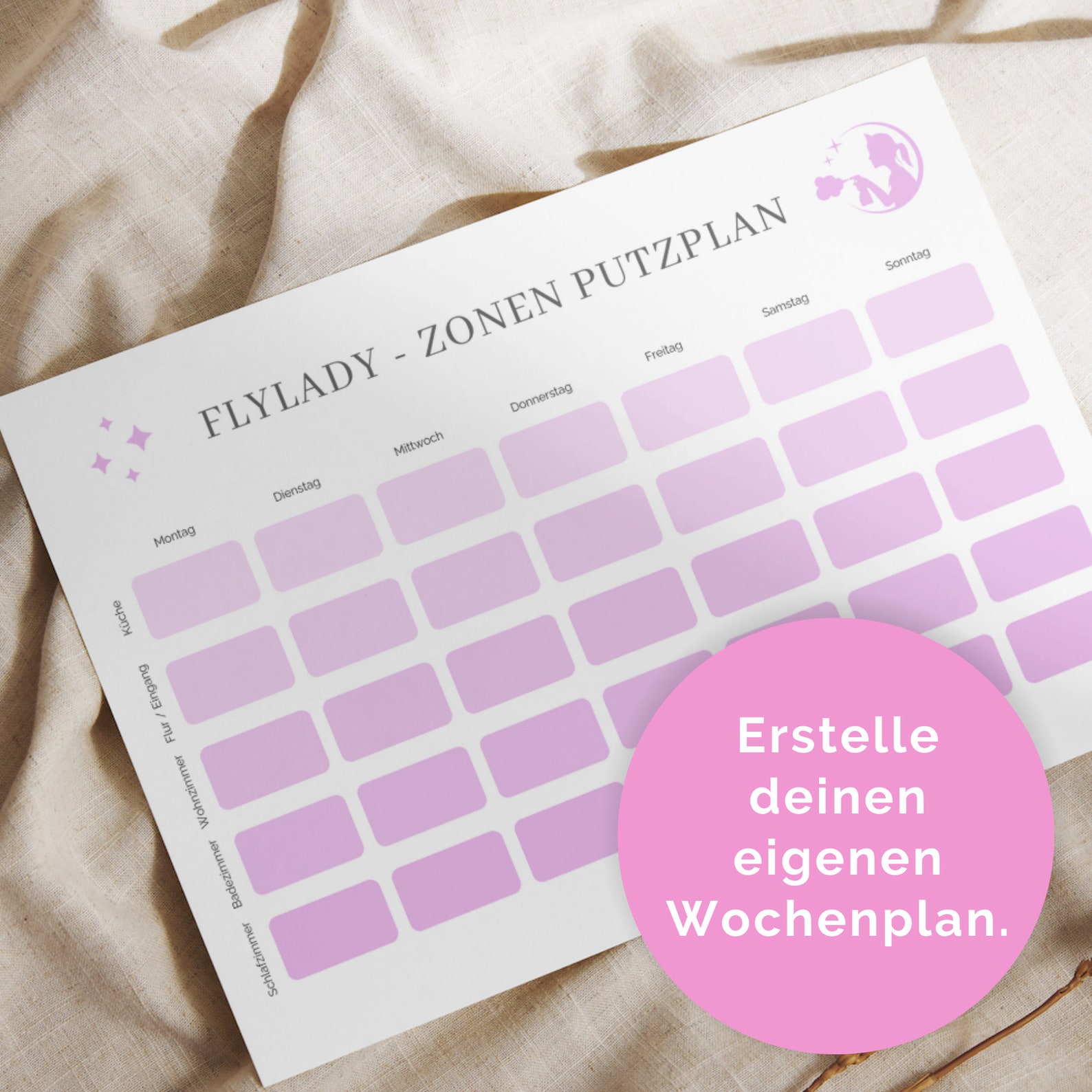 Flylady Zone Planner in Pink | Instructions & Templates for Effective ...