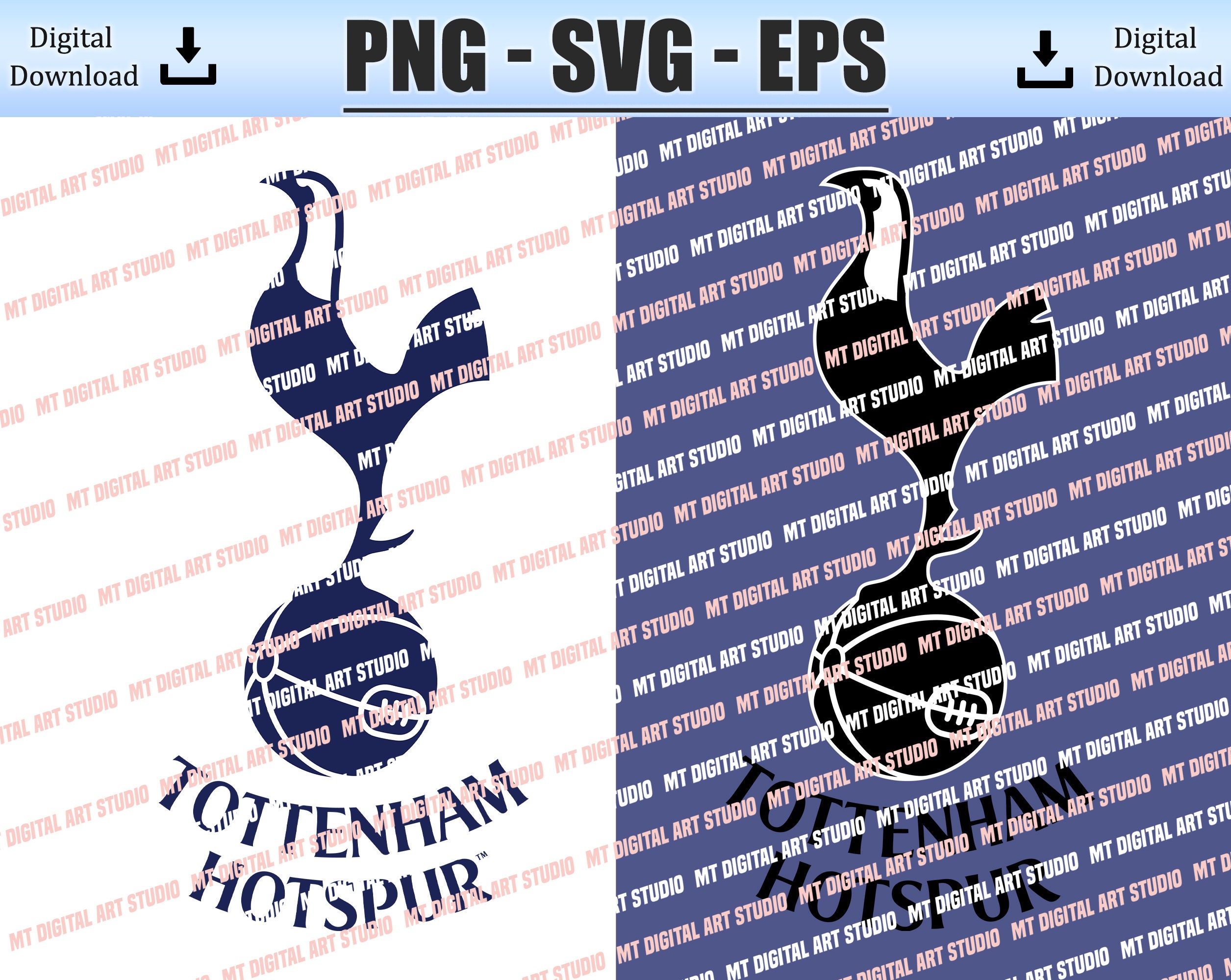 Tottenham SVG PNG EPS Sport Silhouette Vector File - Etsy
