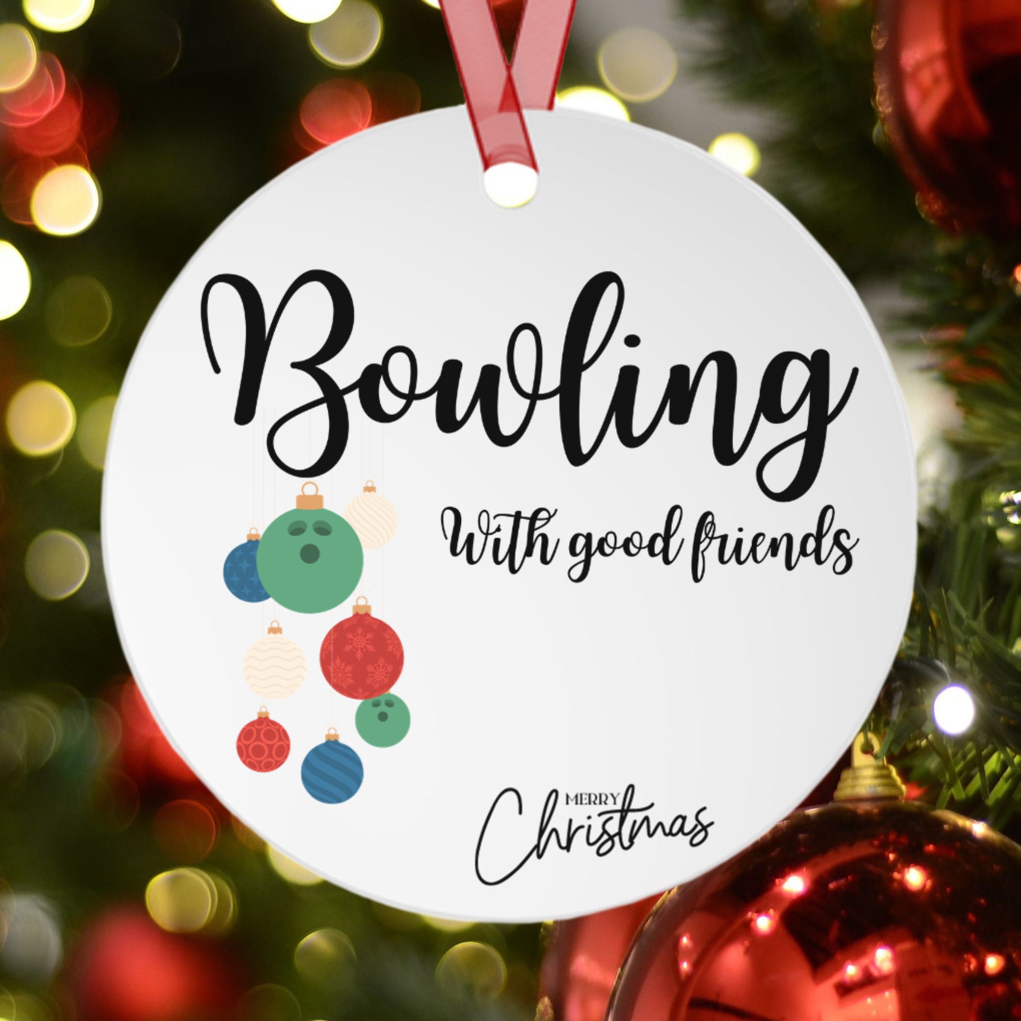 Christmas Ornaments, Bowling Ornament, Bowler Gift Personalized Custom ...