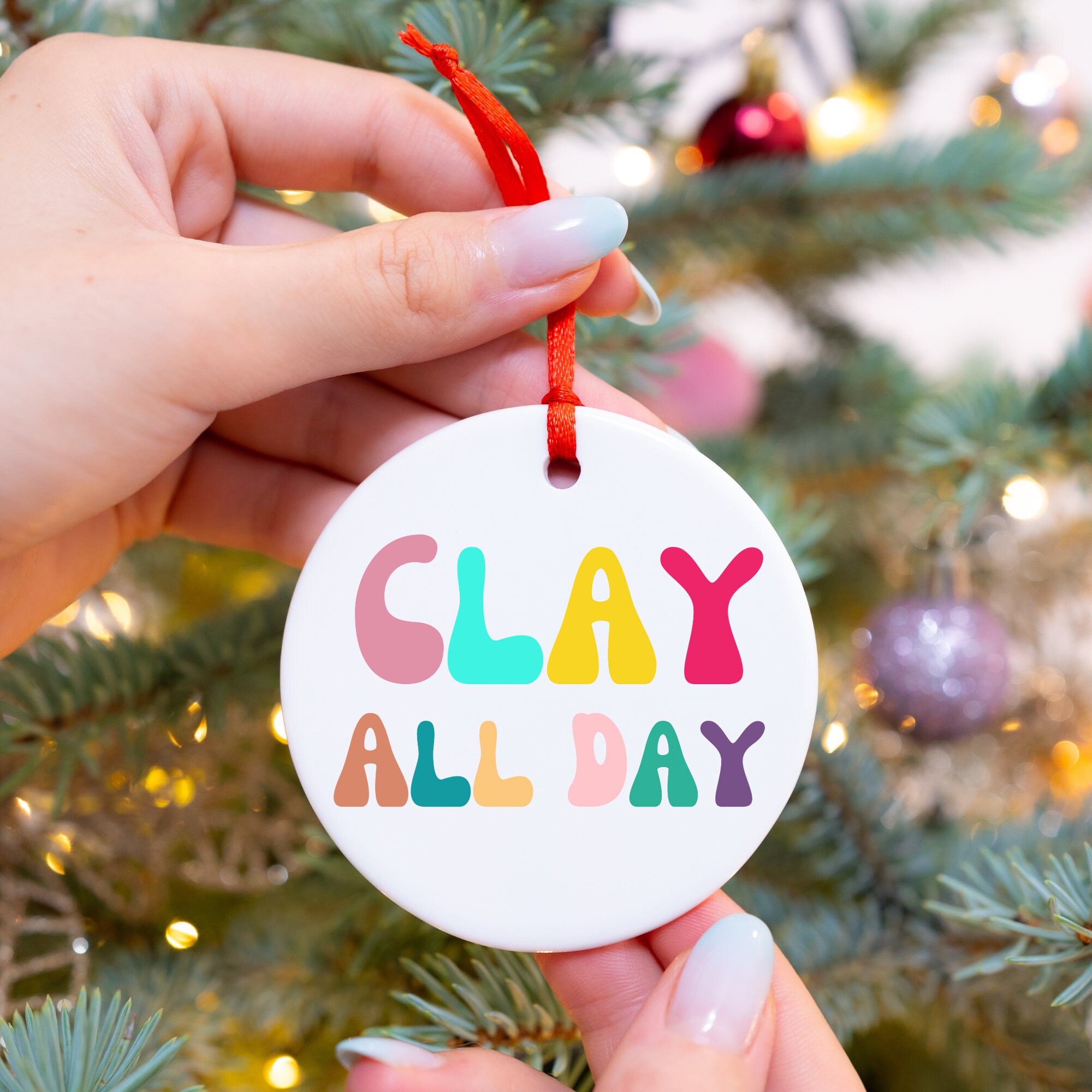 Personalized Pottery Ornament, Pottery Gift, Pottery Christmas Ornament ...