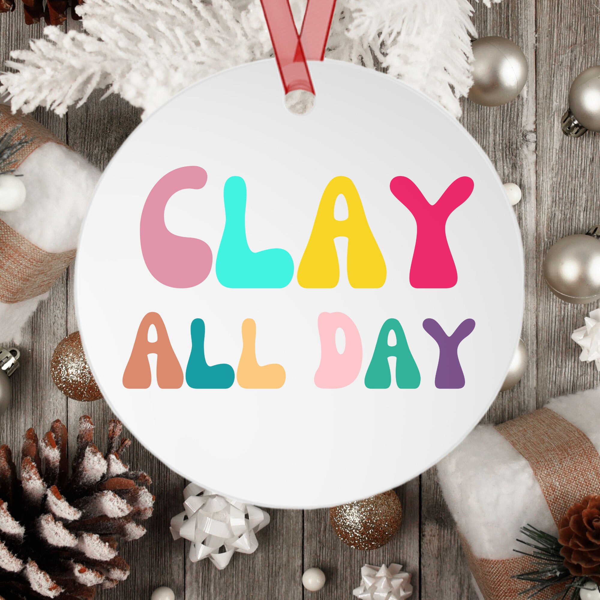 Personalized Pottery Ornament, Pottery Gift, Pottery Christmas Ornament ...