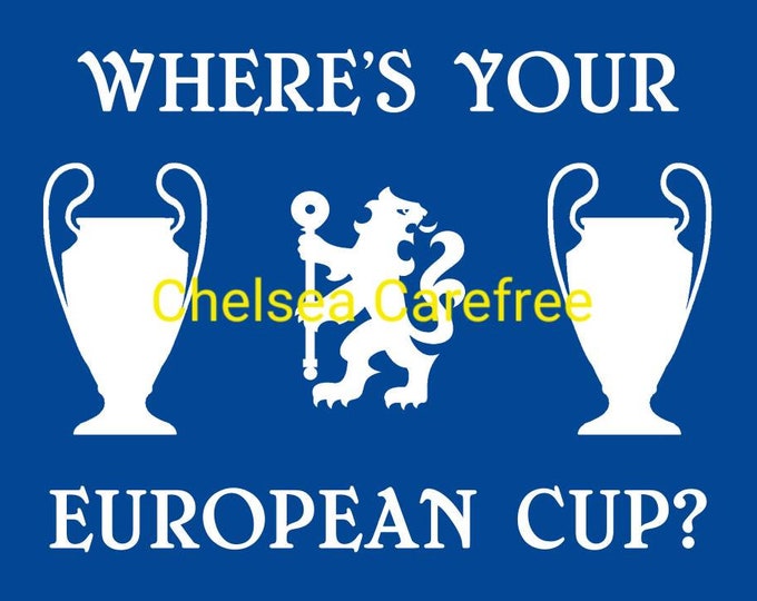 100 X Chelsea Stickers Based on Poster Pin Badge Flag Scarf Shirt ...